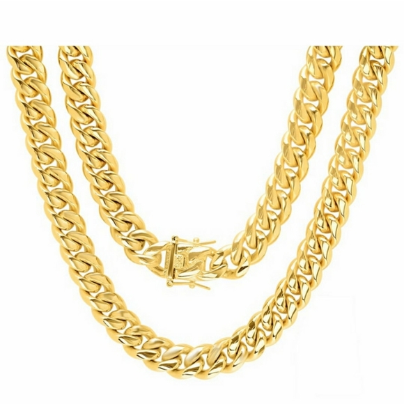 Steeltime | Accessories | Nwt 8k Gold Plated Mens 24 Chain | Poshmark